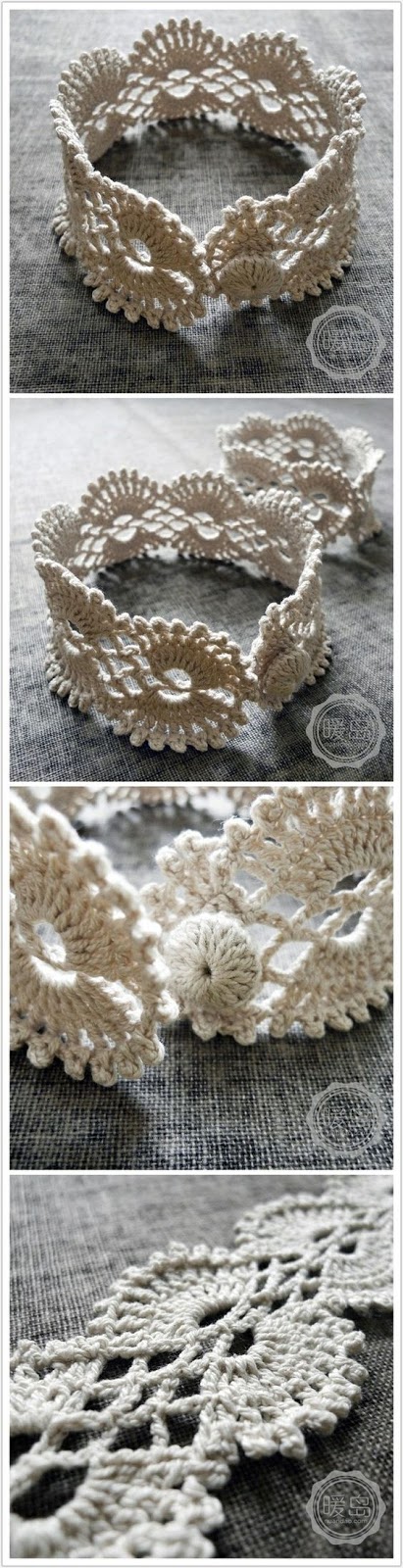 BENTITE CROSETATE ROMANIA: BENTITA CROSETATA MANUAL CREM CU NASTRURE ...