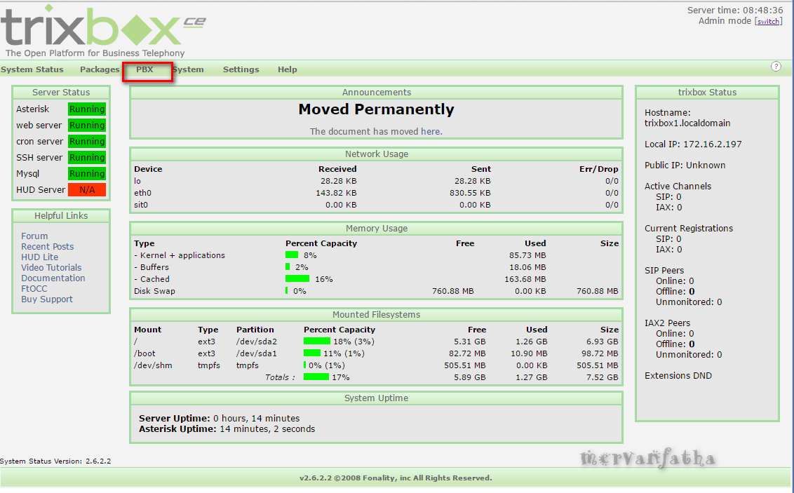 Tutorial Konfigurasi Trixbox Dan Mengakses pada client