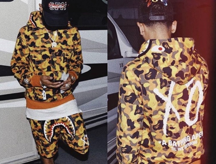 THE WEEKND SHOW THE NEW COLLAB WITH BAPE