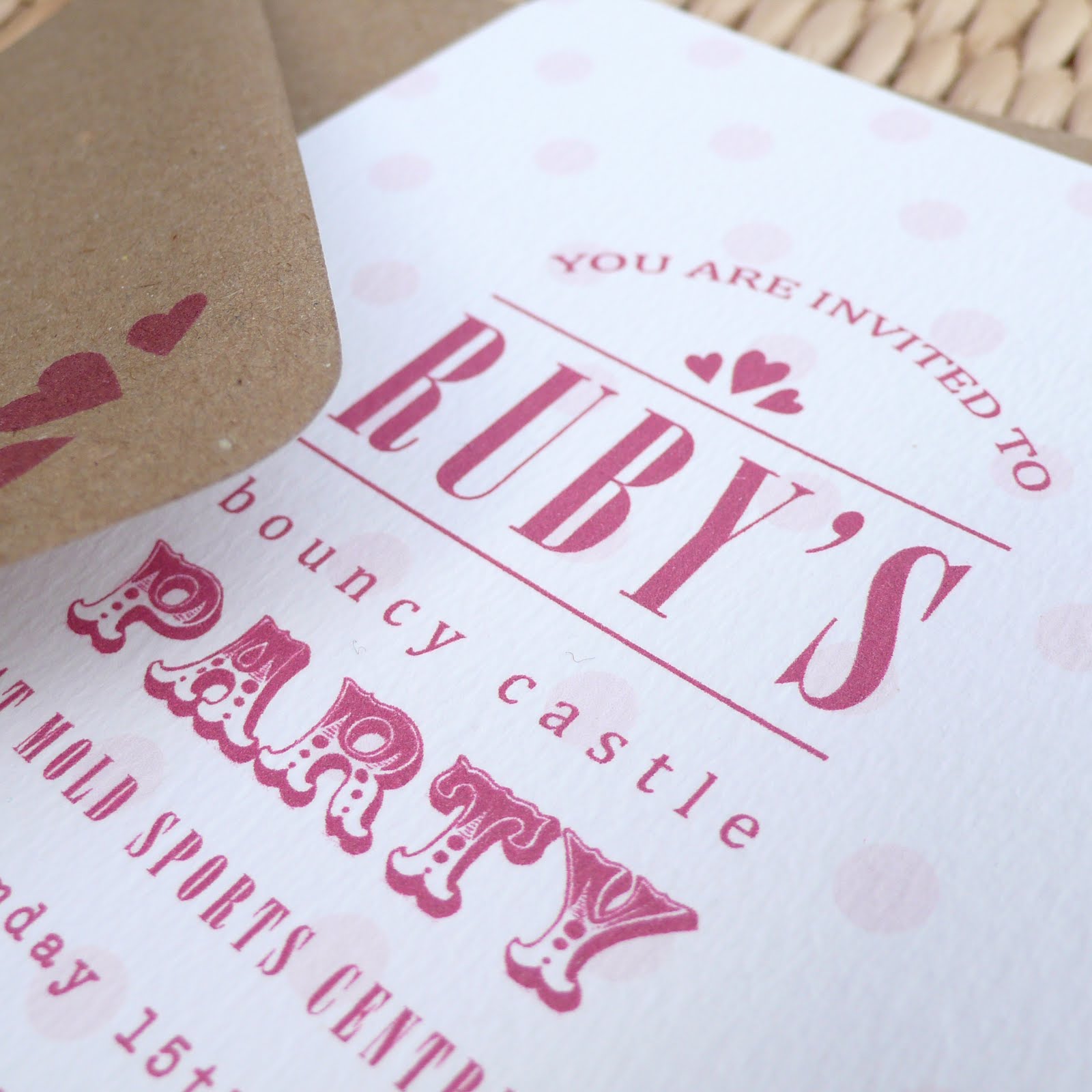 gooseberrymoon: Ruby's birthday invitations and party bags