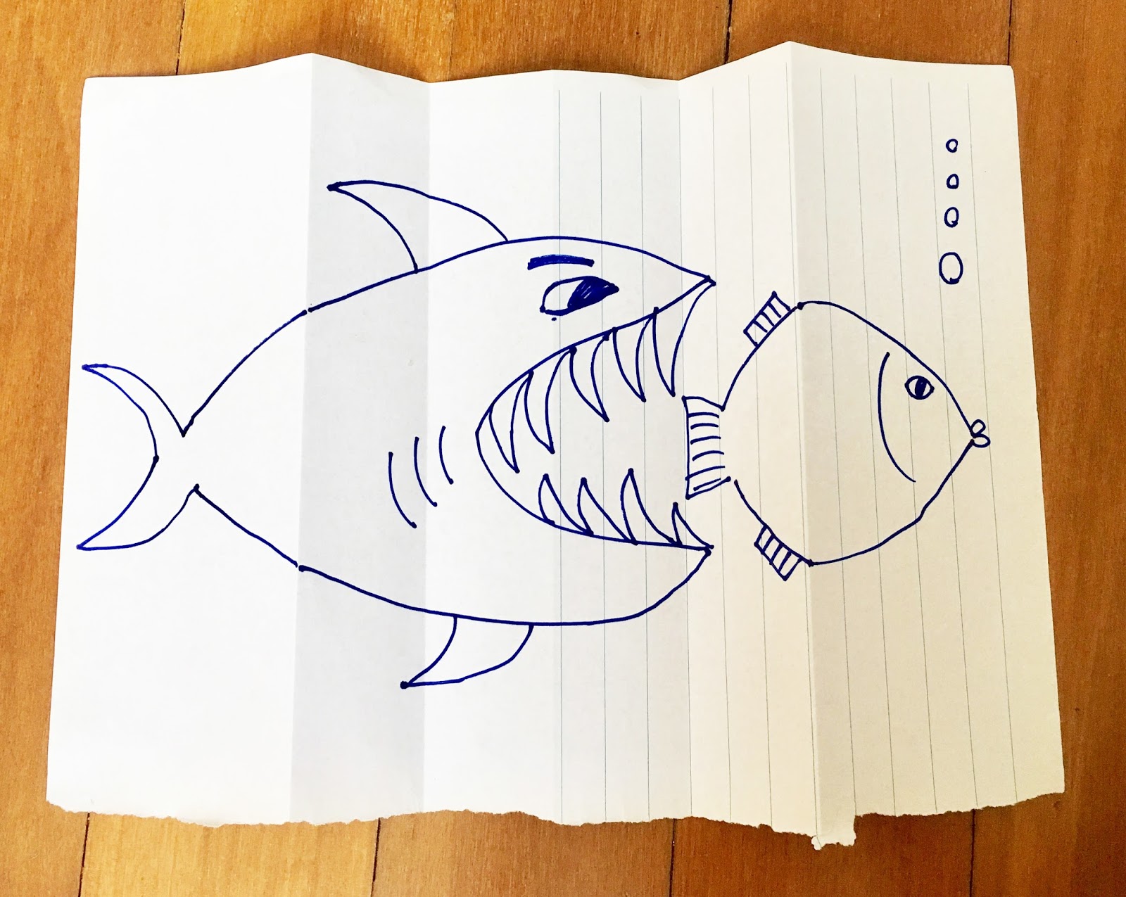 Kids Craft - Folded Paper Drawings