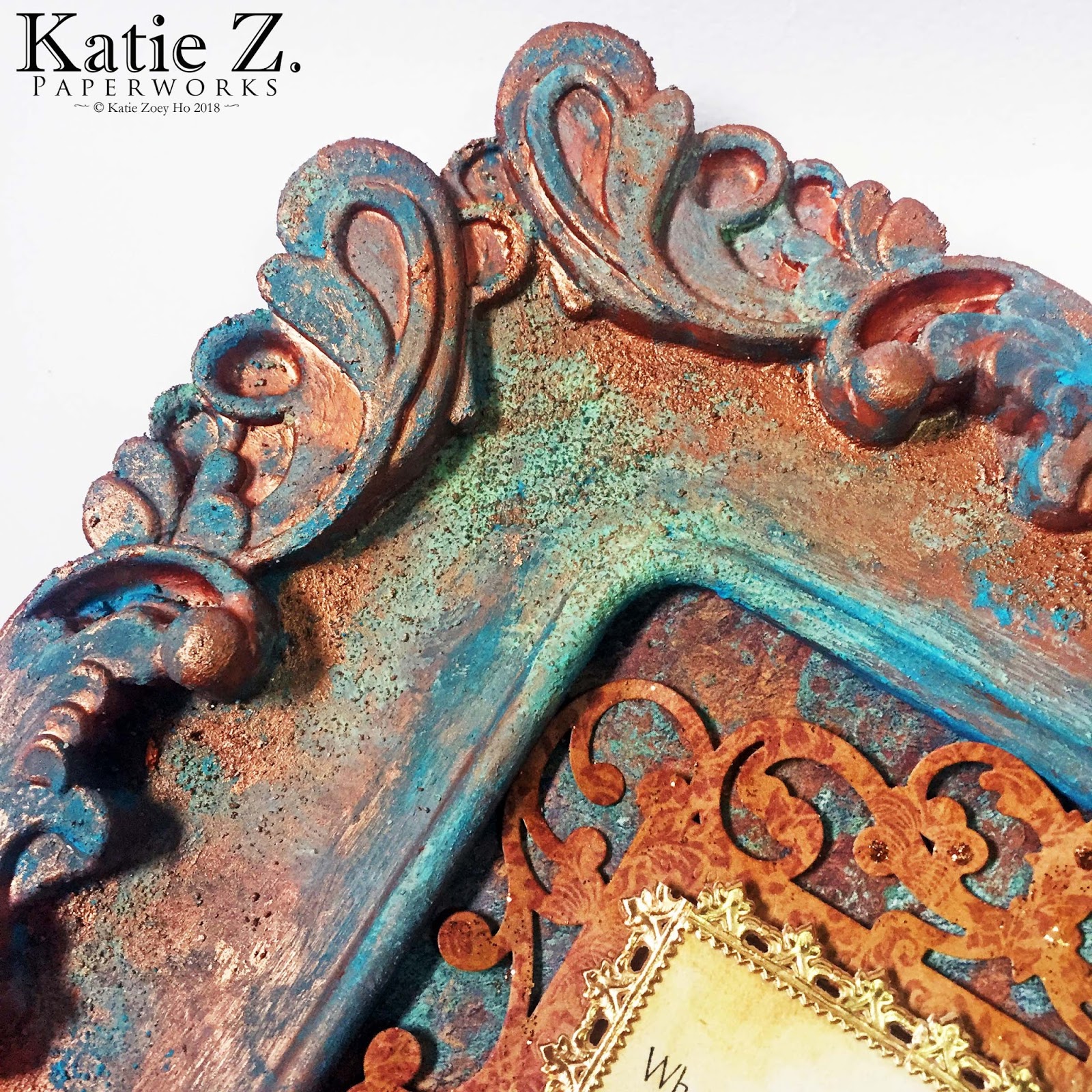 Katie Z. Paperworks: An Altered Patina Photo Frame