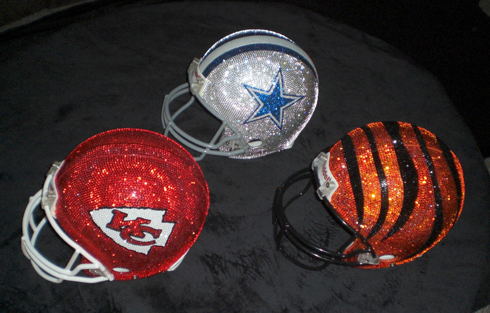 If It's Hip, It's Here (Archives): Blinged Out Brain Buckets. NFL ...