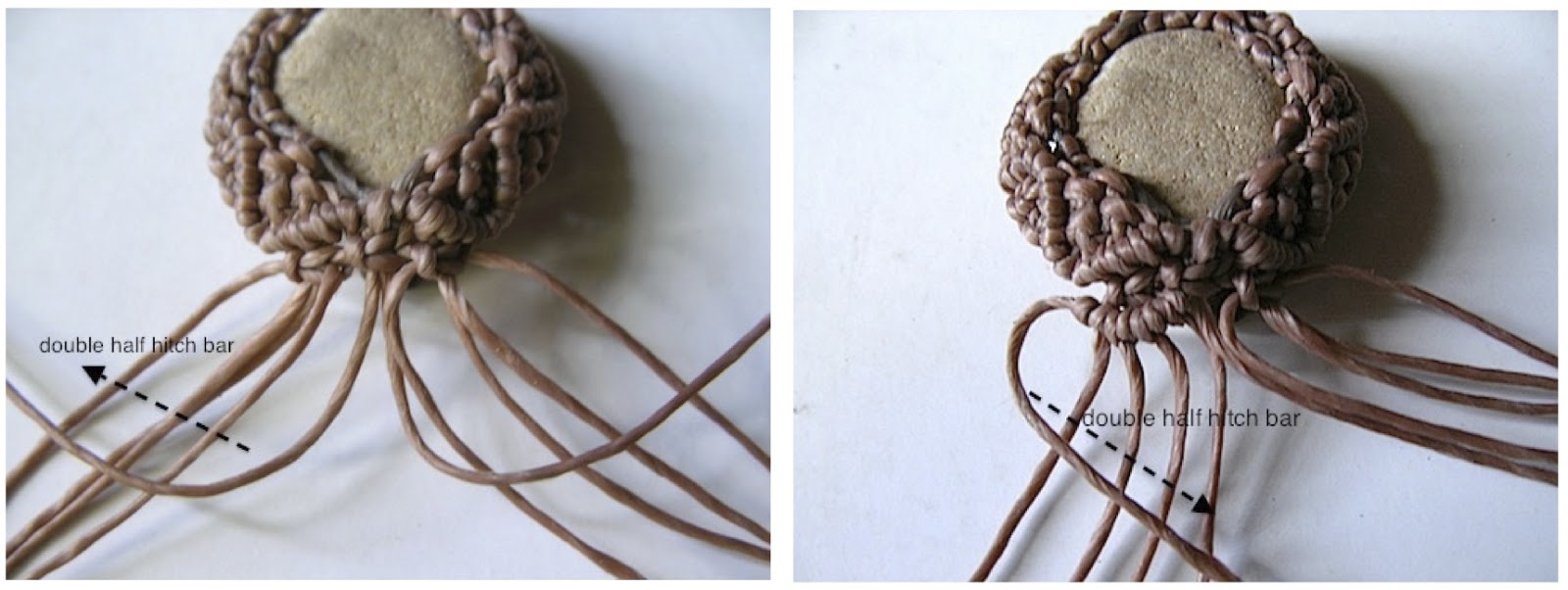 Ecocrafta Macrame : Macrame wrapping: Extended pattern