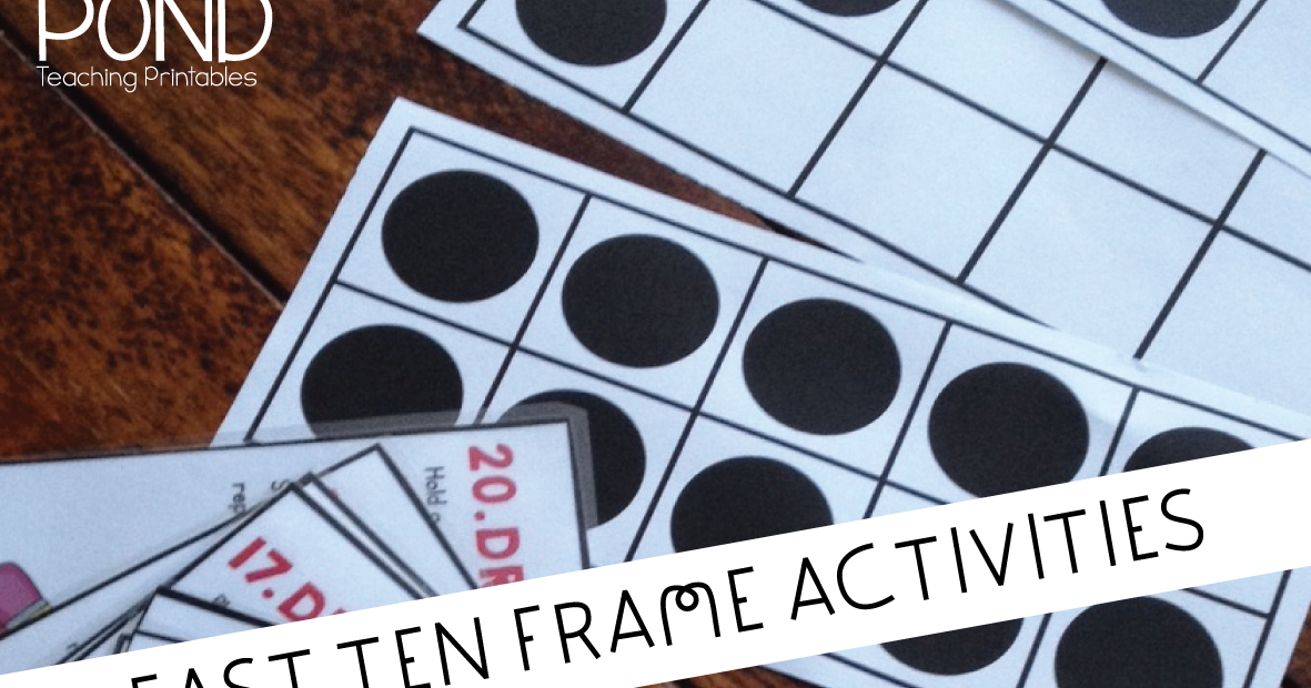 FAST Ten Frame Activities | From the Pond