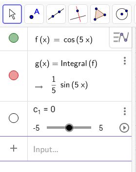 Integral Cosinus ~ Integral dengan Geogebra