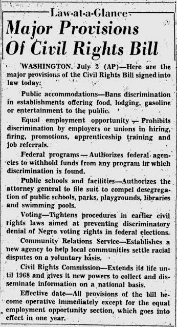 The '60s at 50: Thursday, July 2, 1964: Civil Rights Act of 1964
