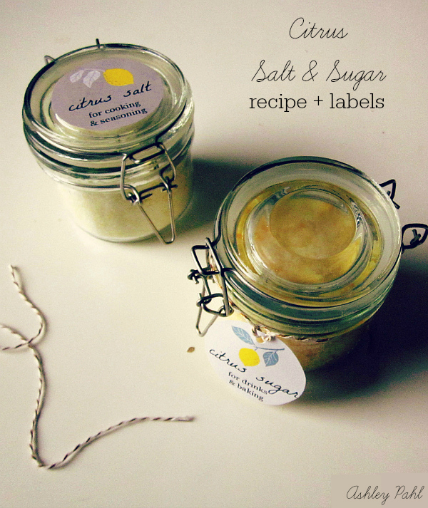 Citrus Salt and Sugar Recipes + Printable Labels | Nature Apart