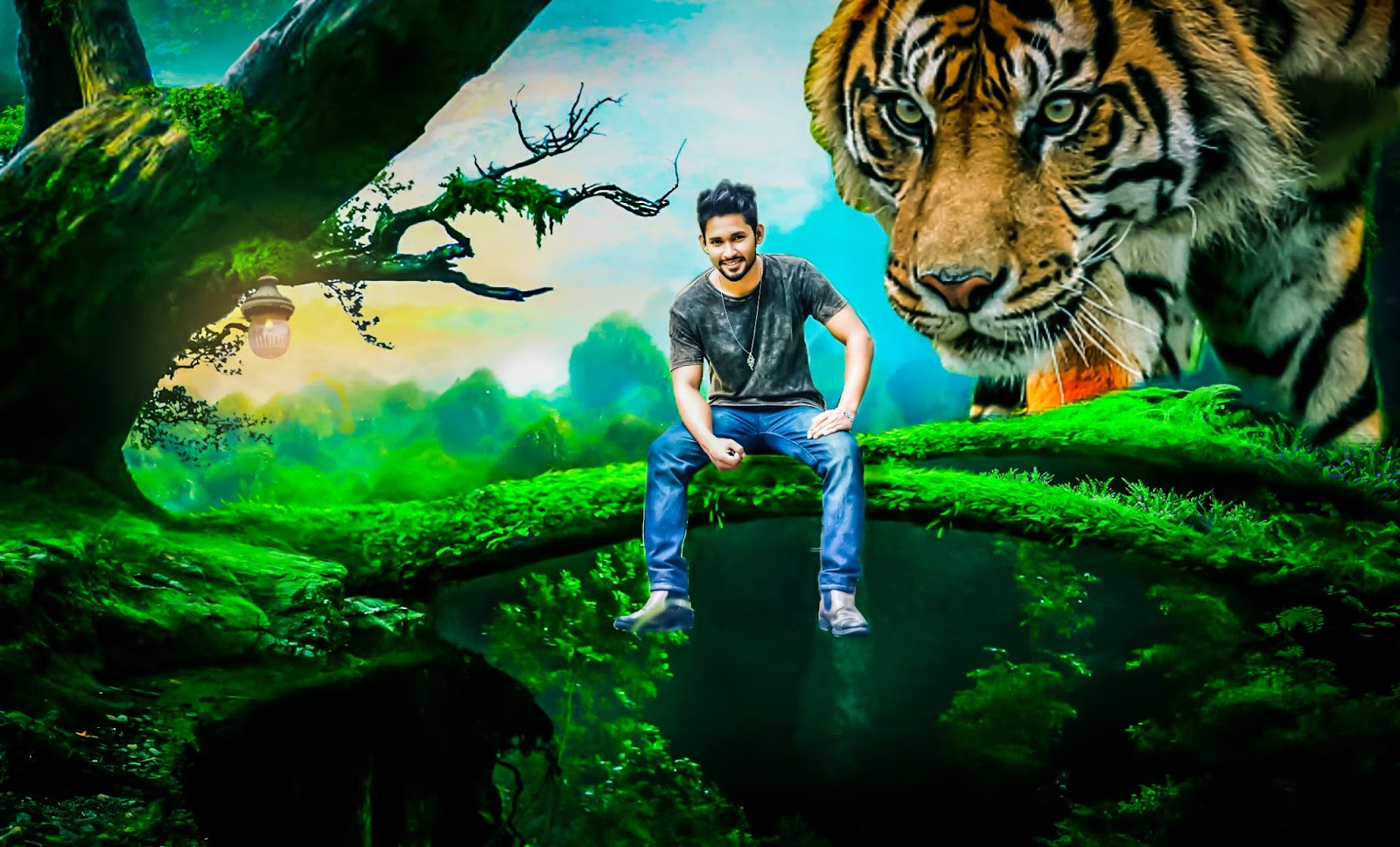 big Tiger Photo Manipulation On PicsArt Editing