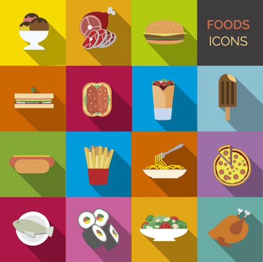 Set de iconos de comidas - vector | Vector Clipart
