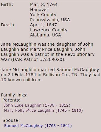 Sue's Stories: The Laughlin Family