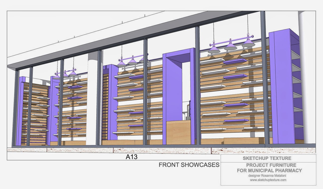 SKETCHUP TEXTURE: HOW TO DESIGN A MODERN PHARMACY & 3D SKETCHUP MODEL