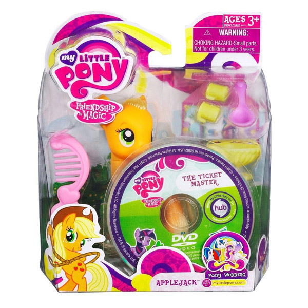 My Little Pony Single Wave 1 with DVD Applejack Brushable Pony | MLP Merch