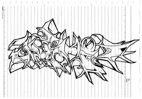Wonderful Graffiti: 12 Graffiti Drawings in Paper (example)