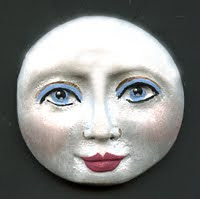 Linsart Creations in Clay: Detailed Moon Faces