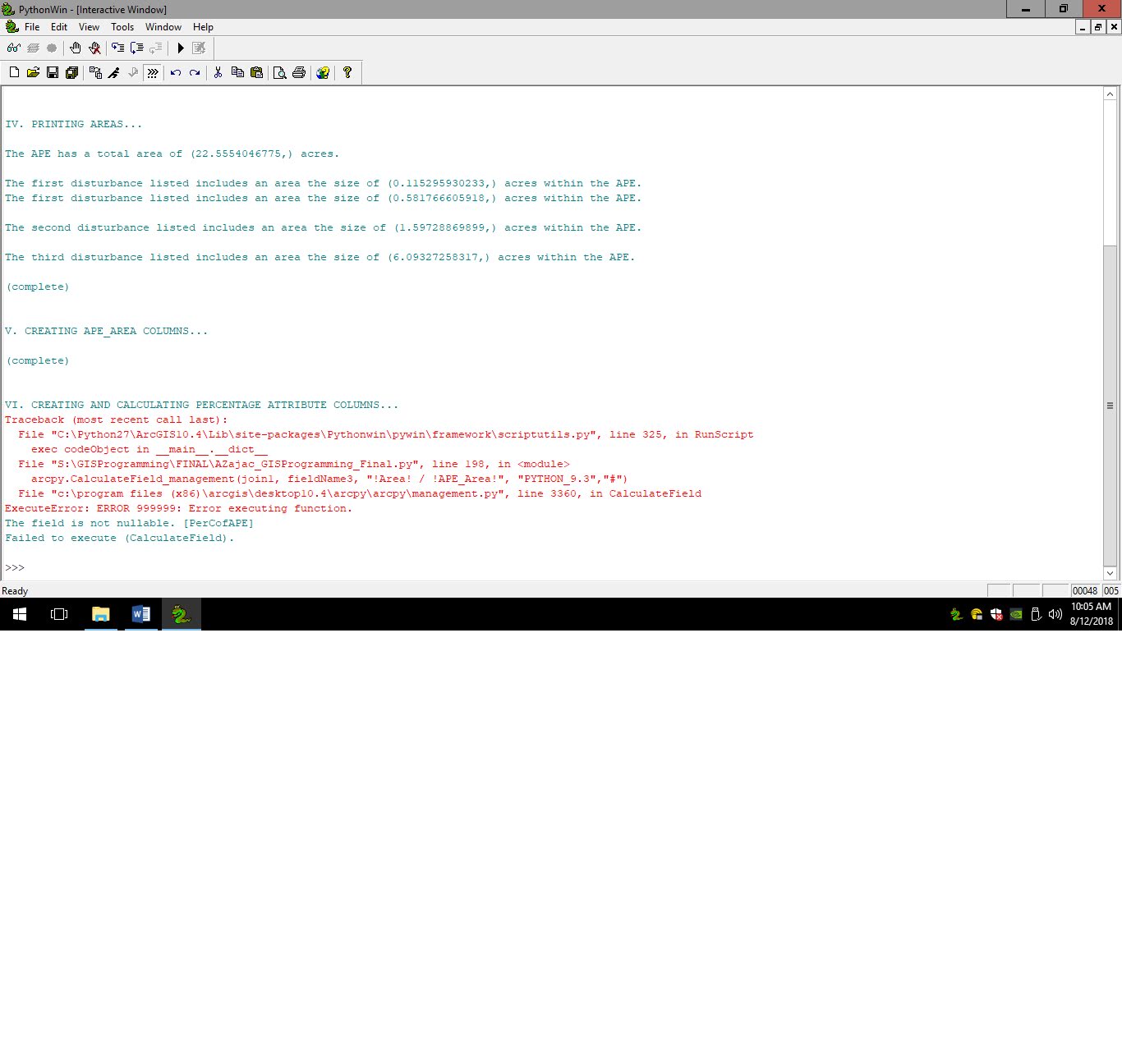 Amadeusz Zajac GIS Blog: GIS5103 - GIS Programming - Final Project