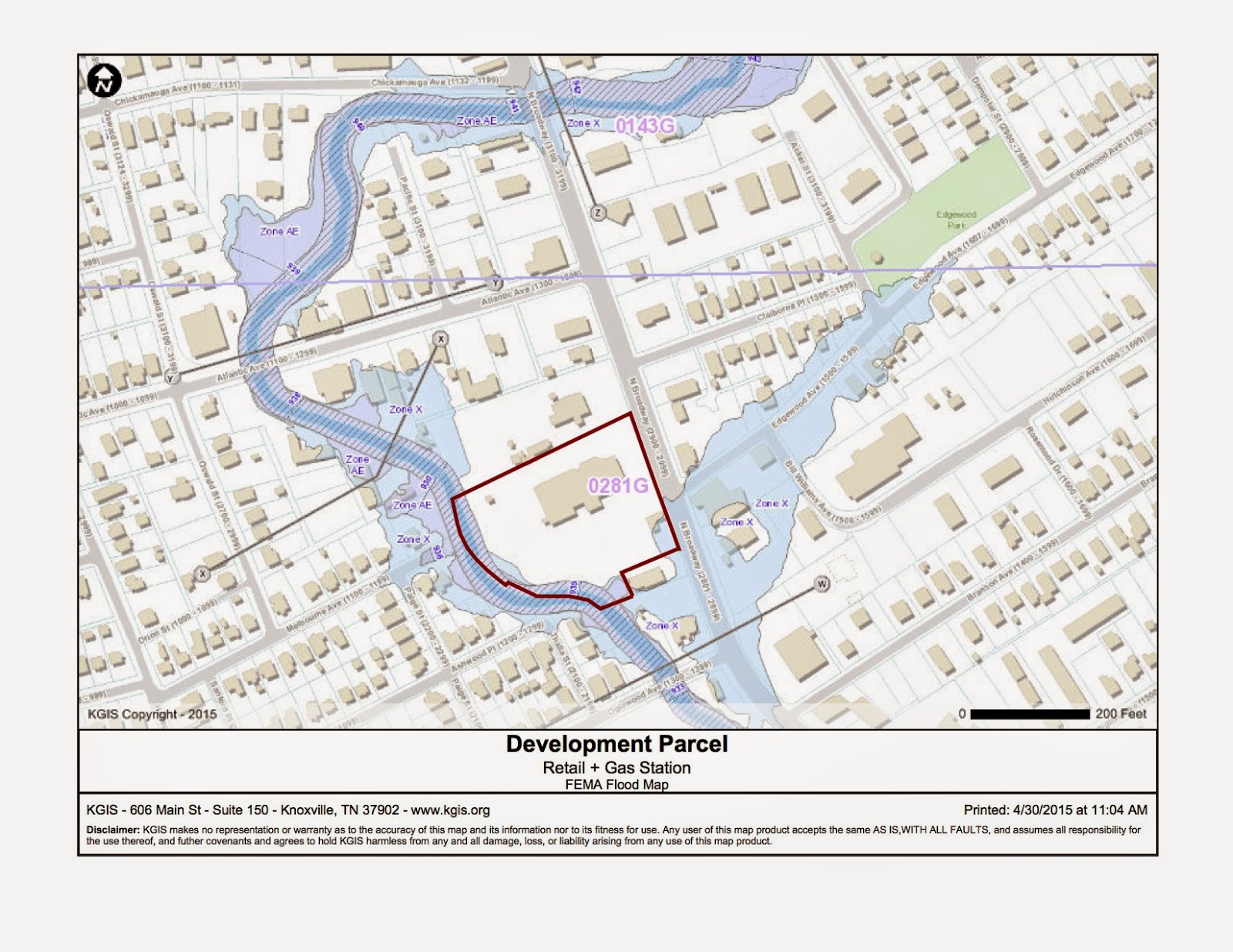 Oak Ridge Tennessee Flood Zones Map