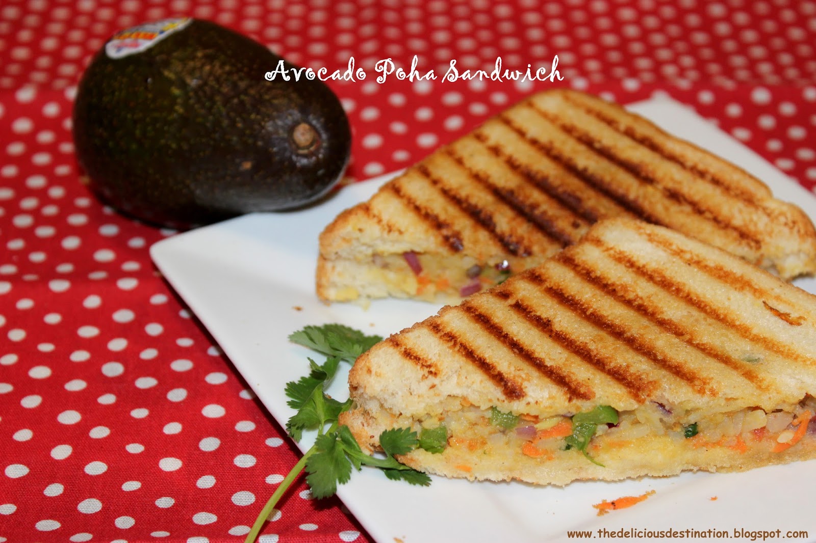The Delicious Destination: Avocado Poha Sandwich Recipe
