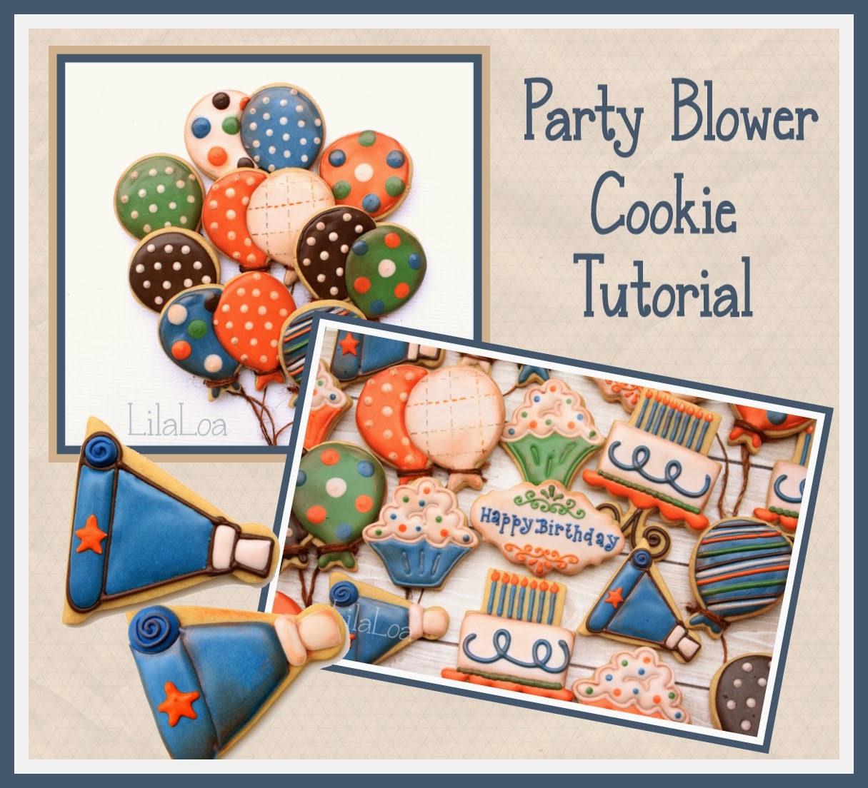 Party Blower Cookies -- Cookies and Cards