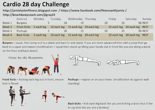 Fitness with Jamie: Cardio 28 day Challenge - begins 10/14