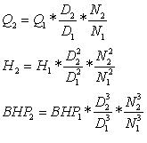 AFFINITY LAWS OF PUMP