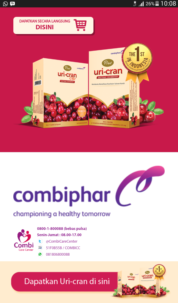 Anyang-anyangan jangan khawatir ada cranberry uricran - Warna warni hidup