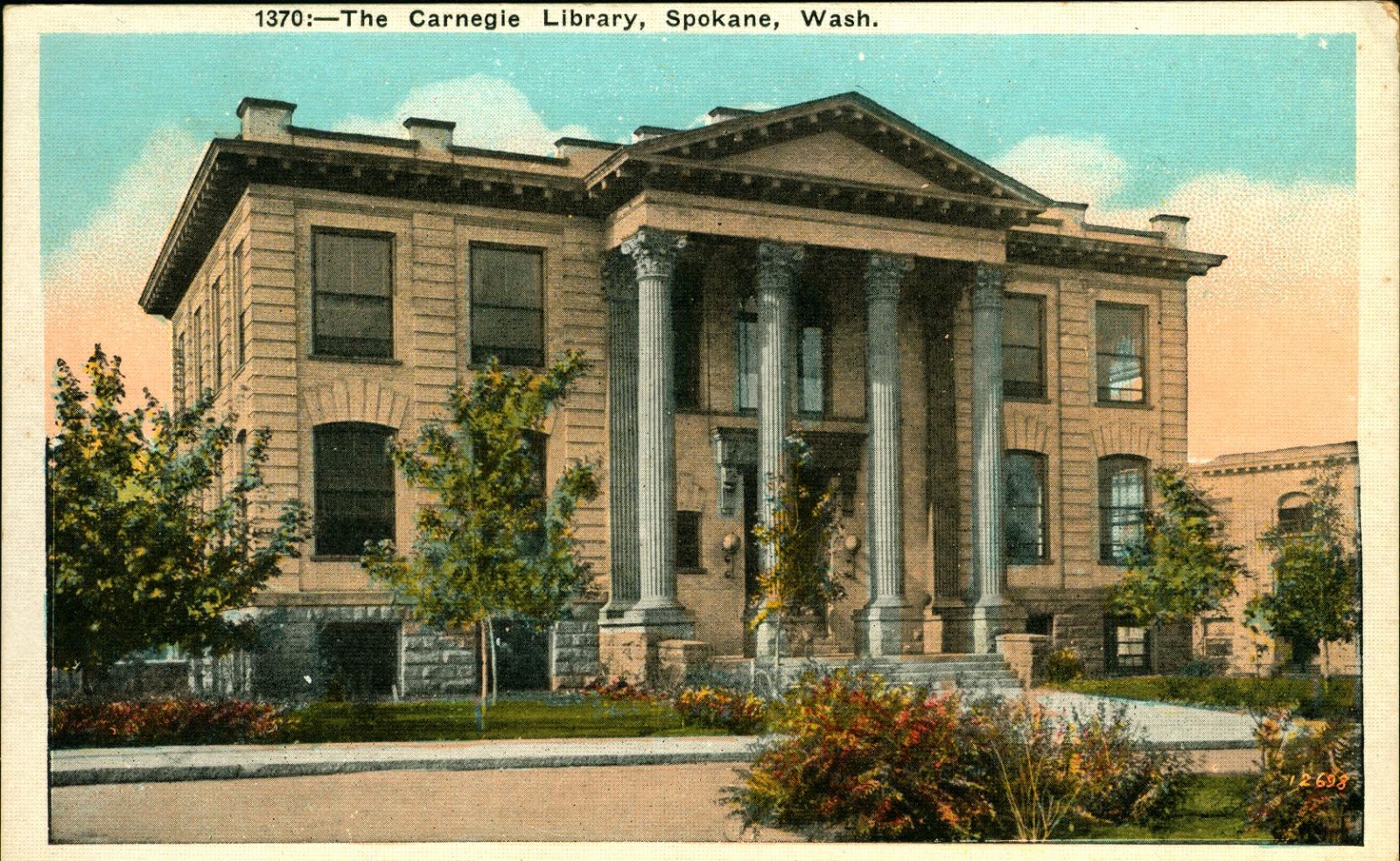 Library Postcards: Carnegie Library, Spokane, Washington