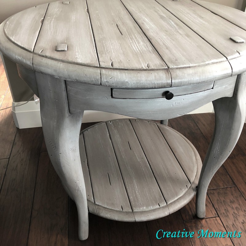 Farmhouse Rustic Grey Accent Table