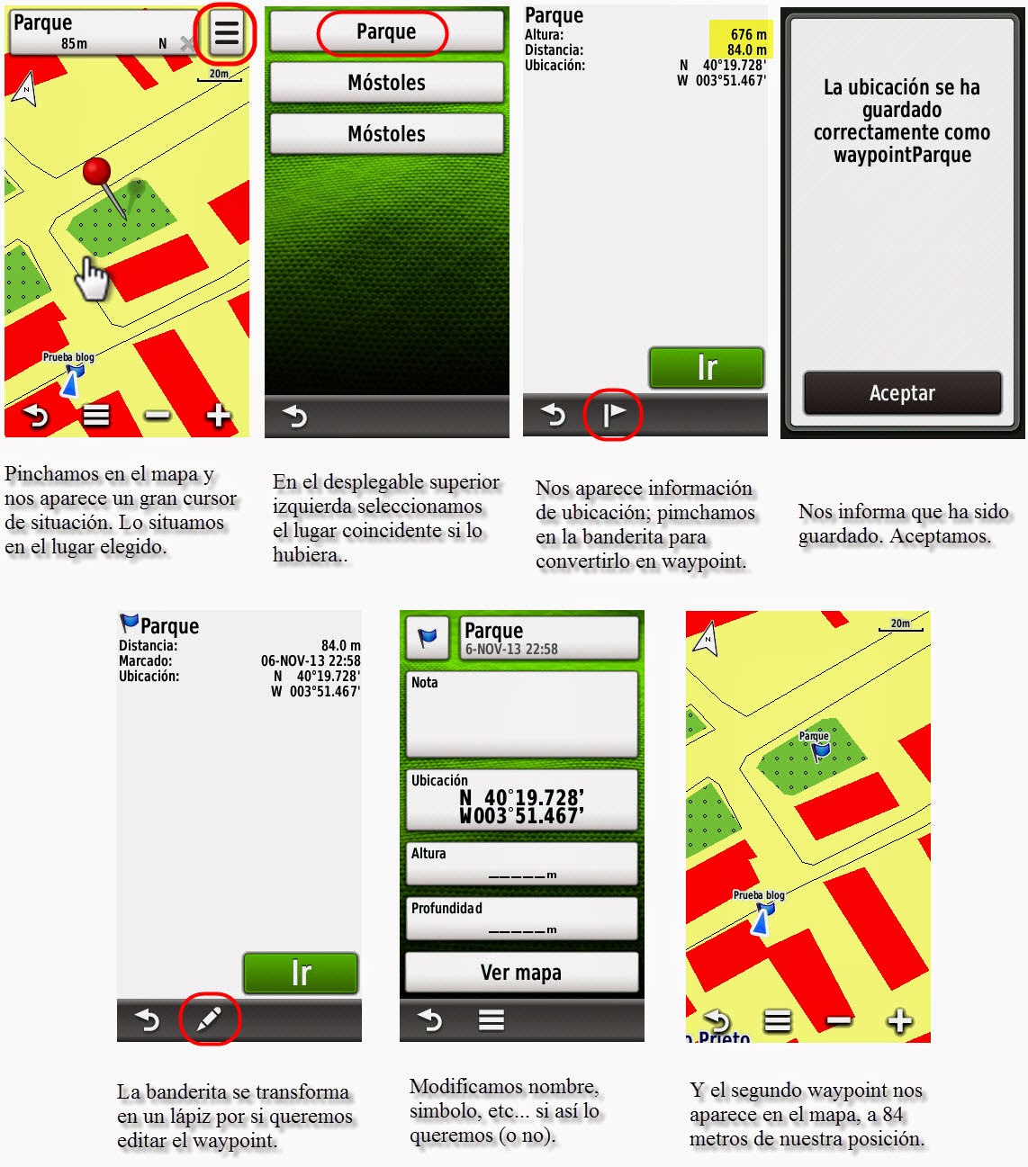 Cartografía Digital: Garmin básico. Waypoints y tracks.