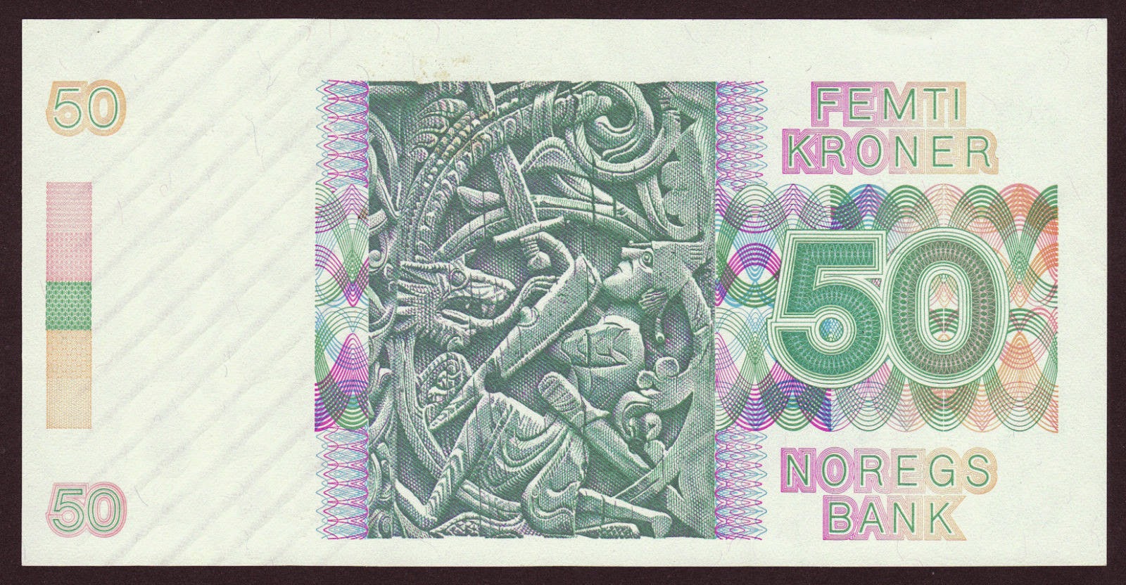 Norway 50 Kroner banknote 1984 Aasmund Olavsson Vinje|World Banknotes ...