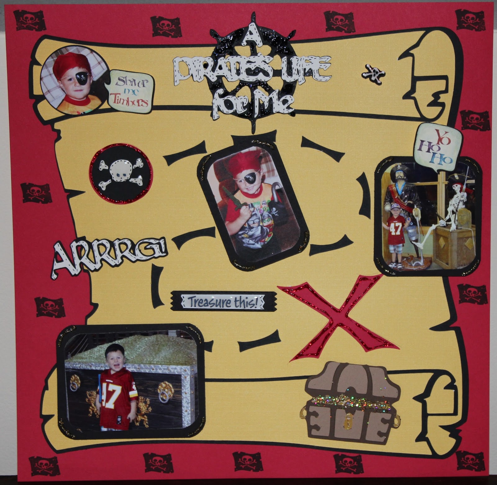 Crafting With Nana: Pirate Scrapbook Layout