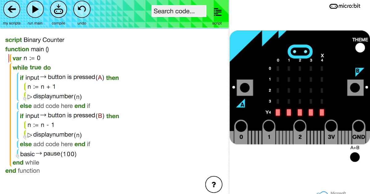 Binary Counter @micro:bit