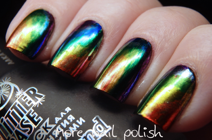 31DC2016 - Metallic - Oil slick nails ~ More Nail Polish