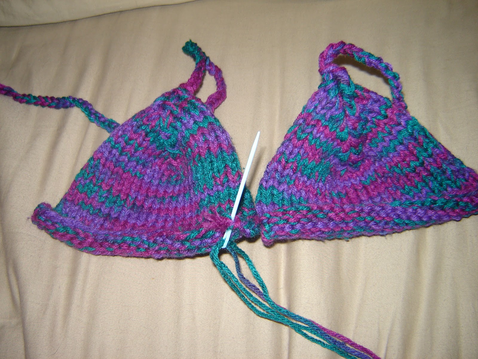 Kimberly's Creation Corner: Knitted Bikini Top