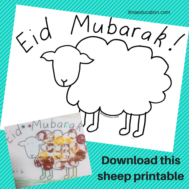 ILMA Education: Printable Eid ul Adha Sheep Painting