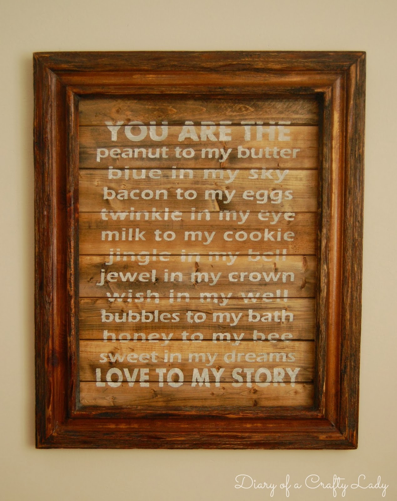 Diary of a Crafty Lady: Love Note Pallet Art