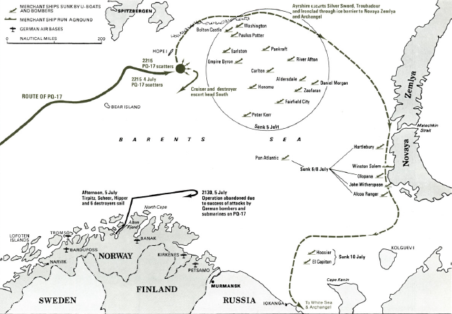 Los convoyes del Ártico ~ Aprenda historia de la humanidad