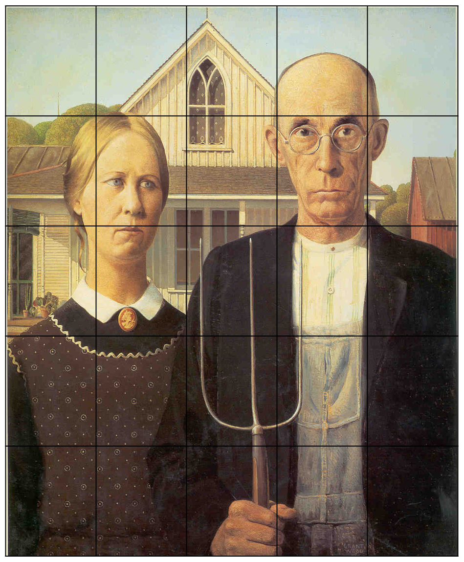 Art Julz: American Gothic Grid Art