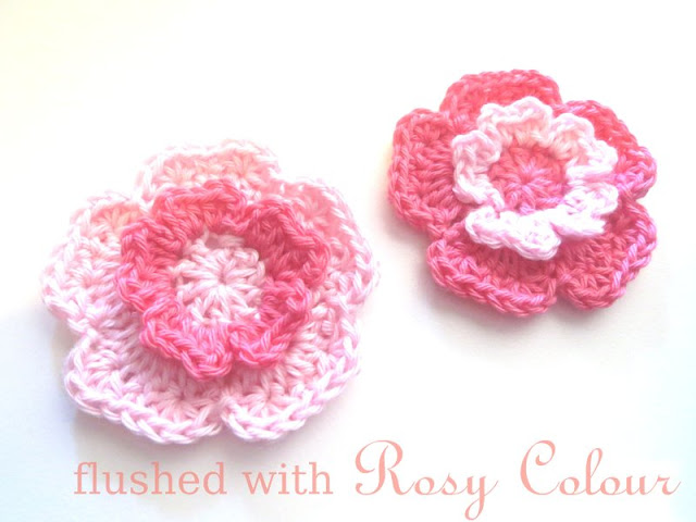 Flushed with Rosy Colour: Rosy's Flower, free pattern