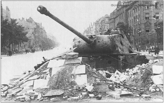 Berlin, 1945, abandoned Panther used as stationary artillery during the ...