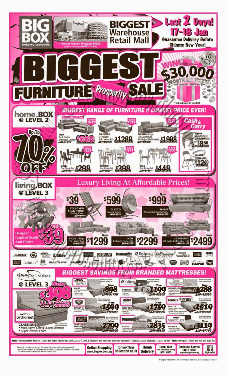 Big Box Biggest Furniture Prosperity Sale 17 January 2015 ~ Supermarket ...