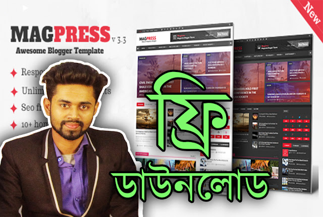 Magpress Blogger Magazine Template free Download with Navigation ...