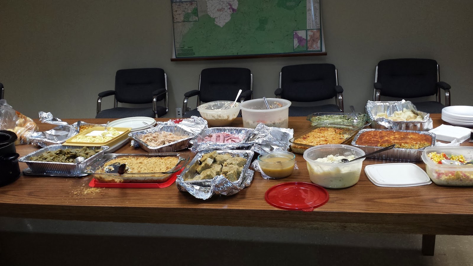 Yes. My name is m a r n a: Thanksgiving Potluck dinner at work