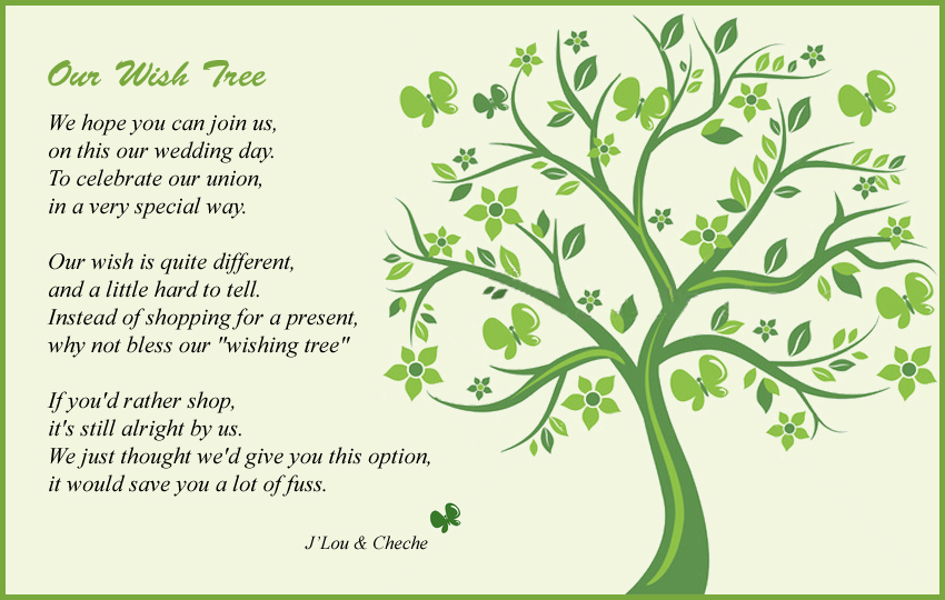 J'lou and Charise Wedding: Our Wish Tree