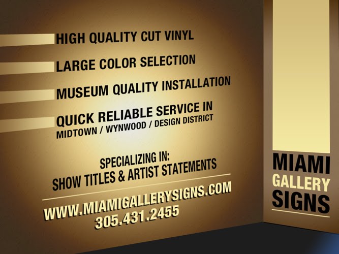 MARKETING IN MIAMI: MIAMI ART GALLERY SIGNS