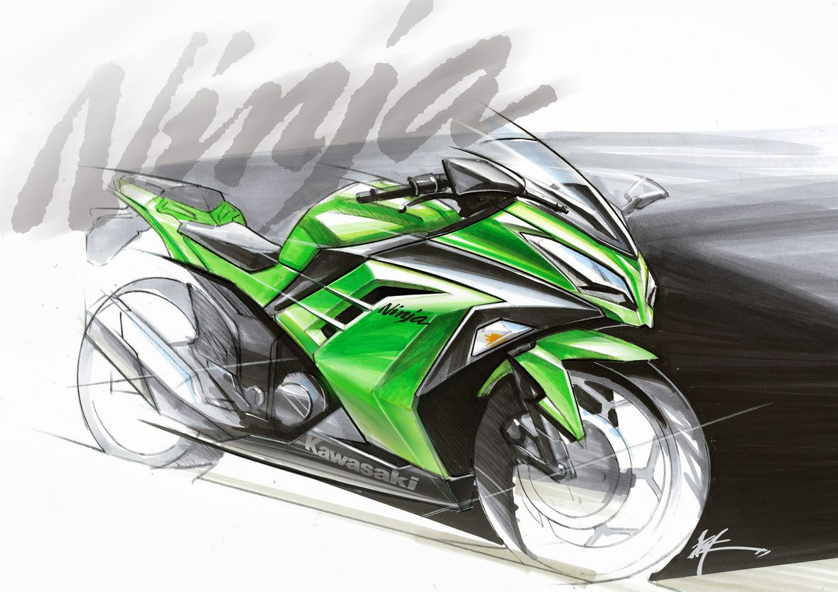 Kawasaki Ninja 300 Art - wallpaper world