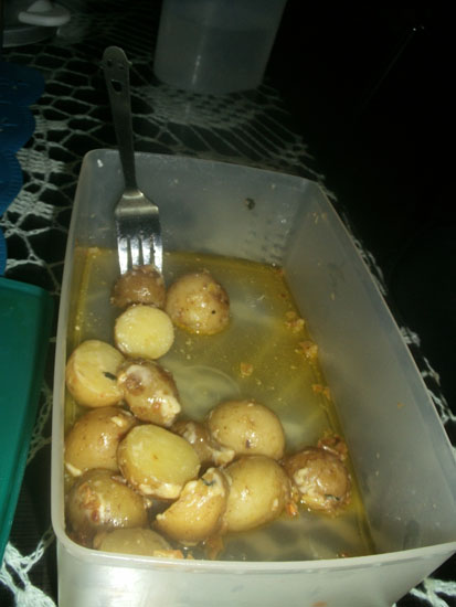 Buttered Marble Potatoes with garlic & cheese ~ Web Wanderer