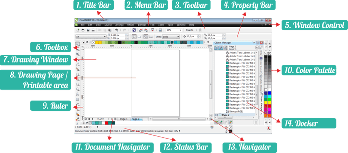 BELAJAR DESAIN: FUNGSI MENU PADA MENU BAR COREL DRAW