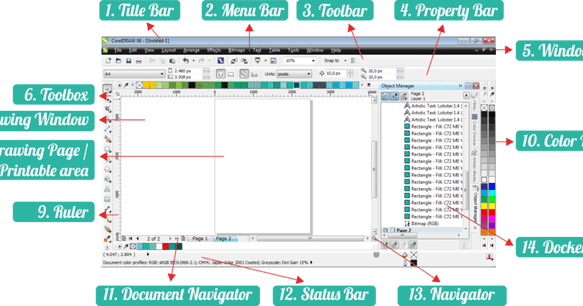 BELAJAR DESAIN: FUNGSI MENU PADA MENU BAR COREL DRAW