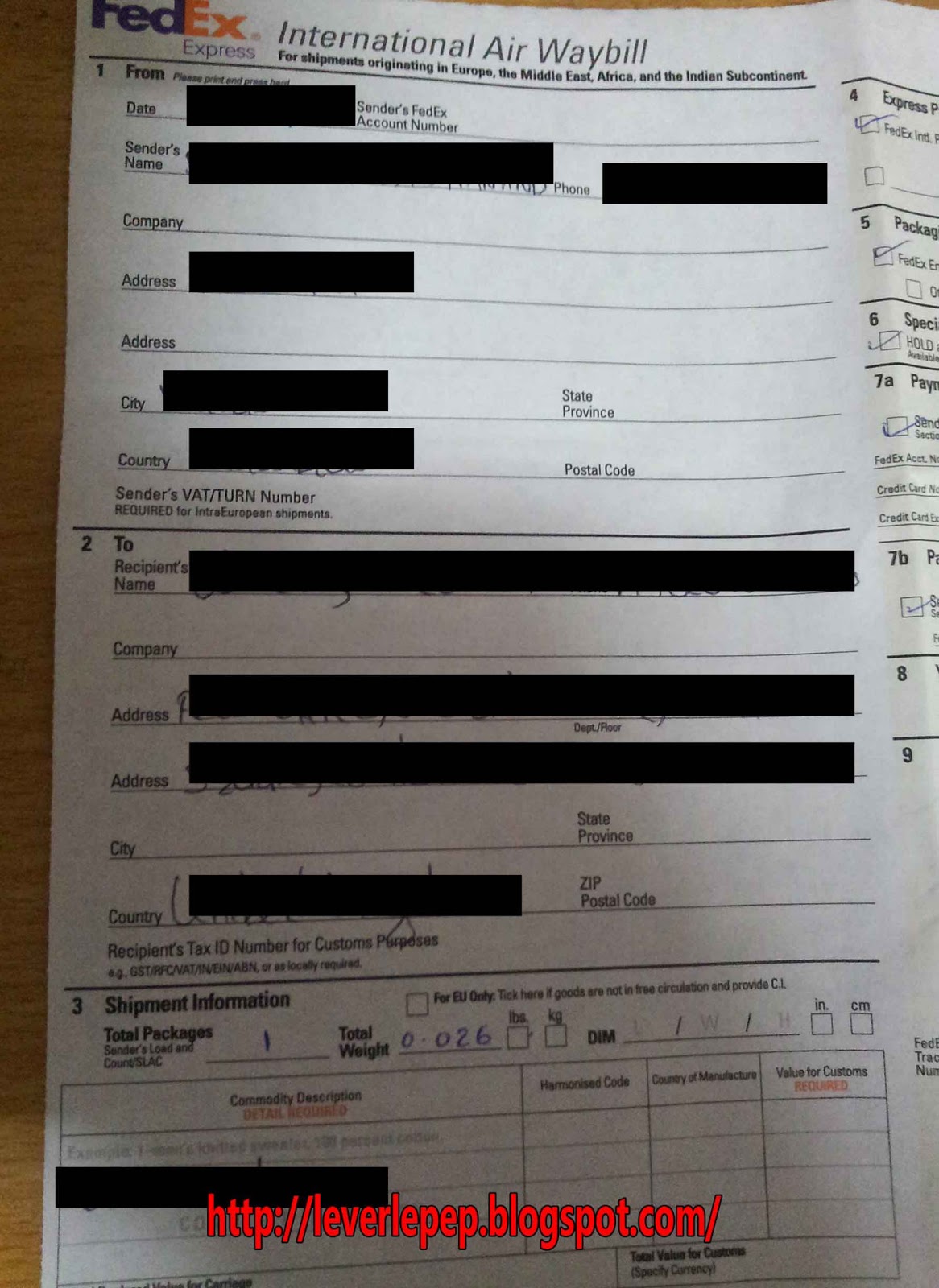 Using Fedex in Mauritius for export and why.